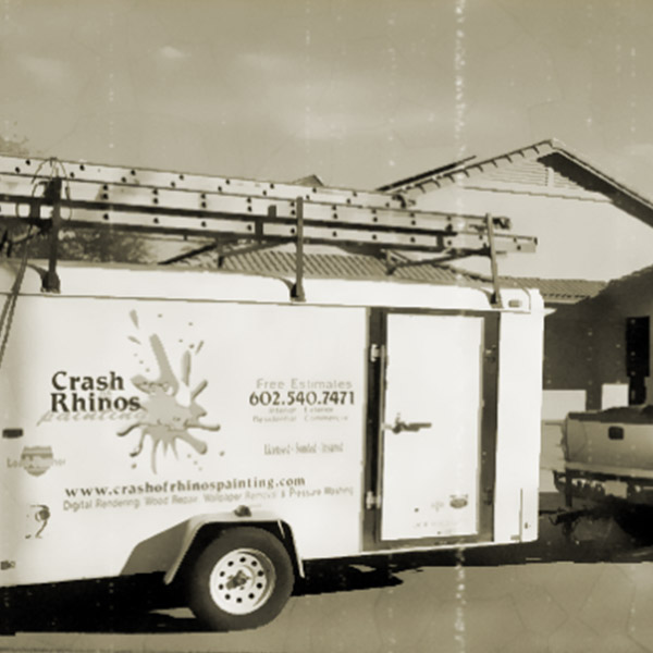 About Crash of Rhinos Painting | Exterior Stucco Painting in Phoenix, AZ
