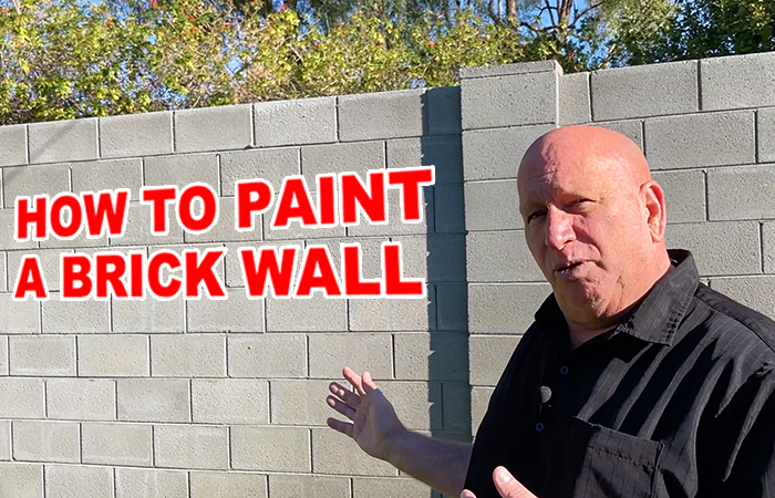 How to paint a cinder block fence in Arizona.